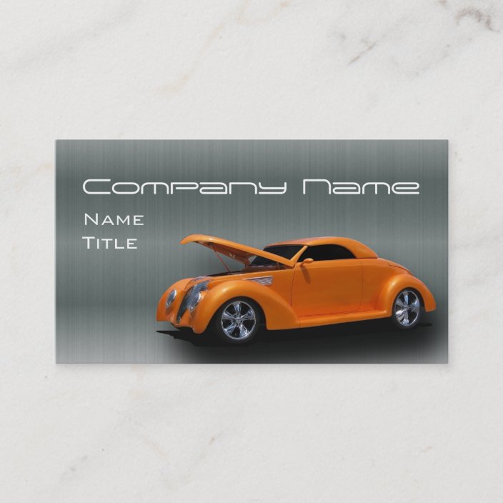 Orange Hot Rod Business cards | Zazzle.com