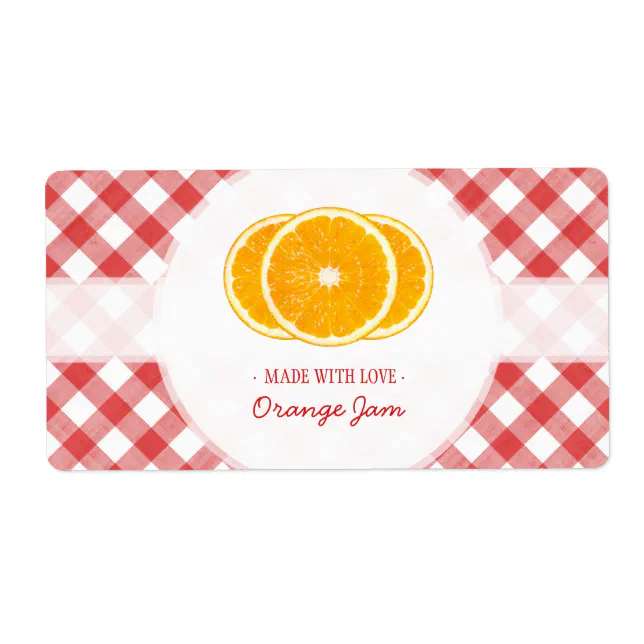 Orange Jam Label | Zazzle