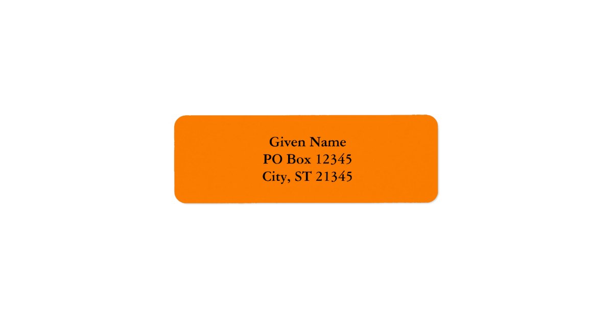 Orange Label | Zazzle