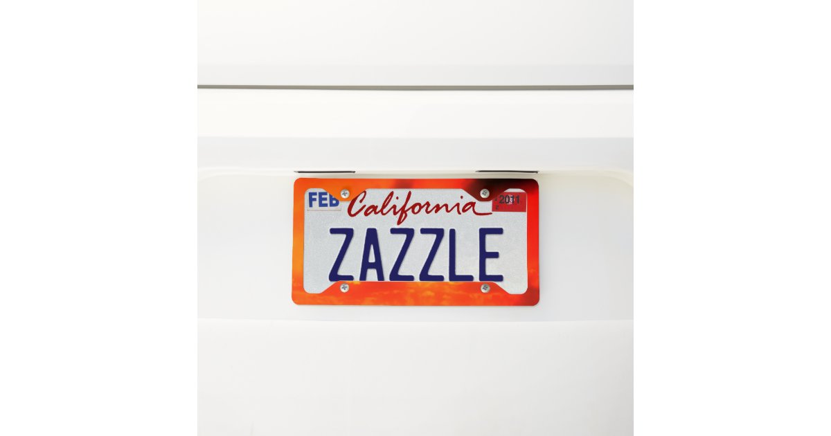 Orange License Plate Frame | Zazzle