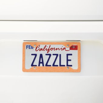 Orange License Plate Frame | Zazzle