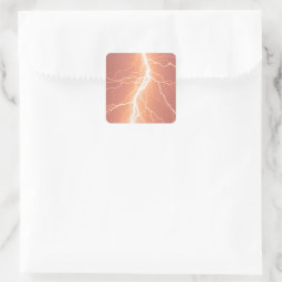 Orange Lightning Strike - Sticker | Zazzle