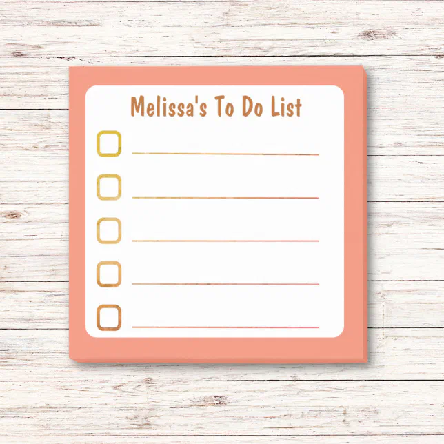Orange Lined To Do List Post-it Notes | Zazzle