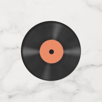 Orange LP Vinyl Record Personalized Confetti | Zazzle