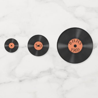 Orange LP Vinyl Record Personalized Confetti | Zazzle