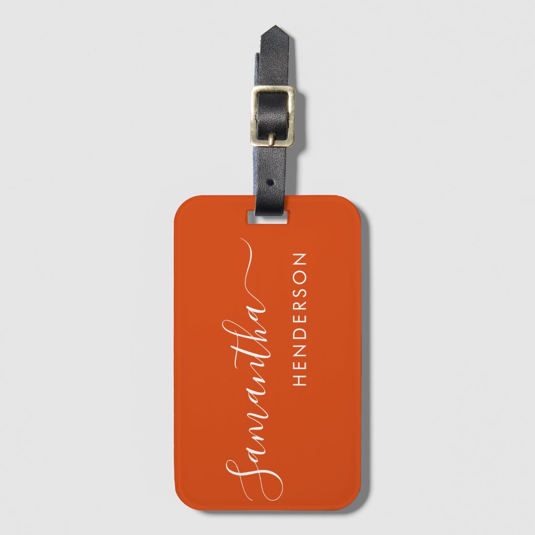 Orange Luggage Tags Wedding Table Plan / Favor | Zazzle