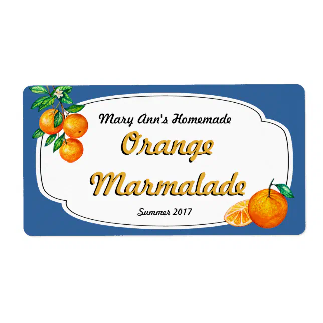 Orange Marmalade Canning Labels | Zazzle
