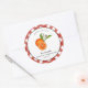 Orange Marmalade Plaid Round Jam Classic Round Sticker | Zazzle