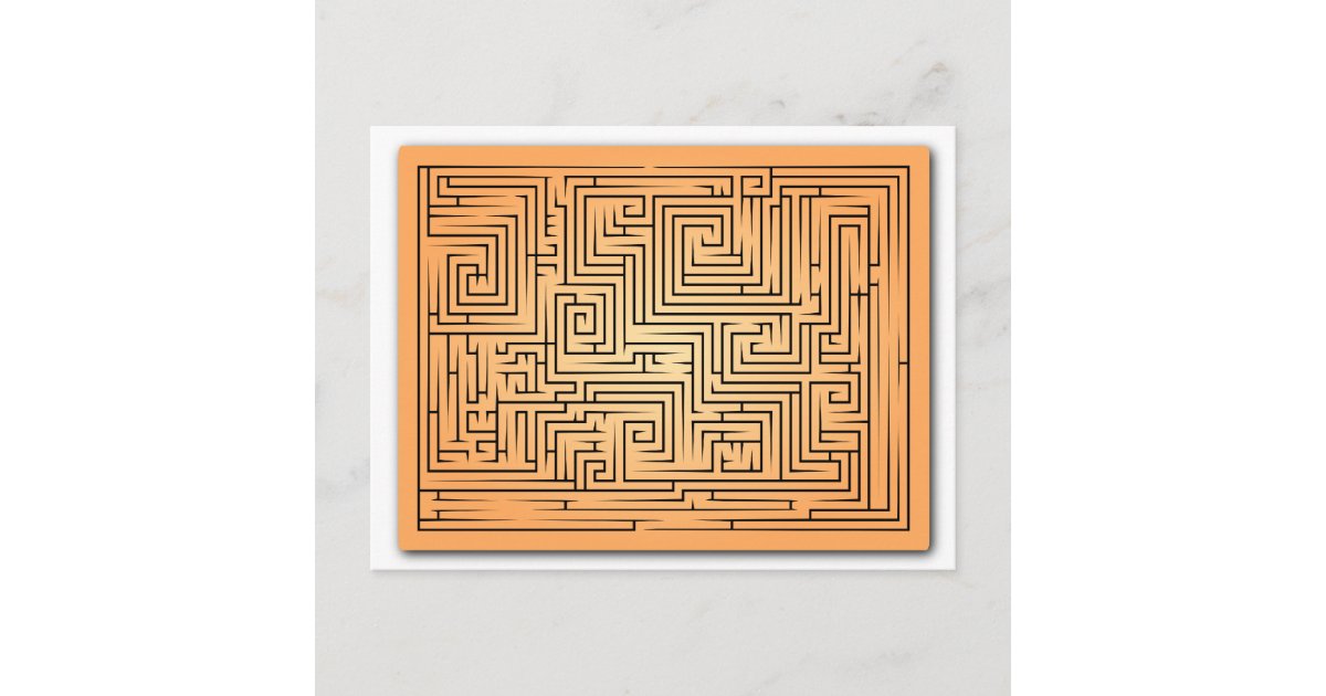 Orange Maze Postcard | Zazzle