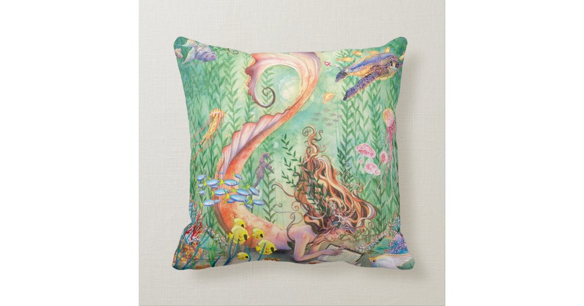 Orange Mermaid Pillow - Medium | Zazzle.com