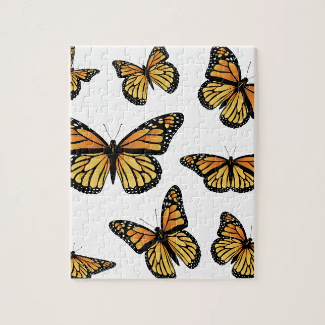 Orange Monarch Butterfly Jigsaw Puzzle | Zazzle