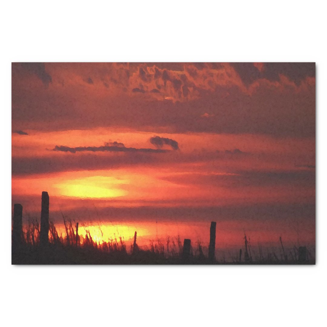 Orange Oklahoma Sunrise on the Plains Tissue Paper | Zazzle
