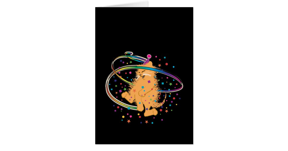 Orange Party Cat Rocking Out | Zazzle