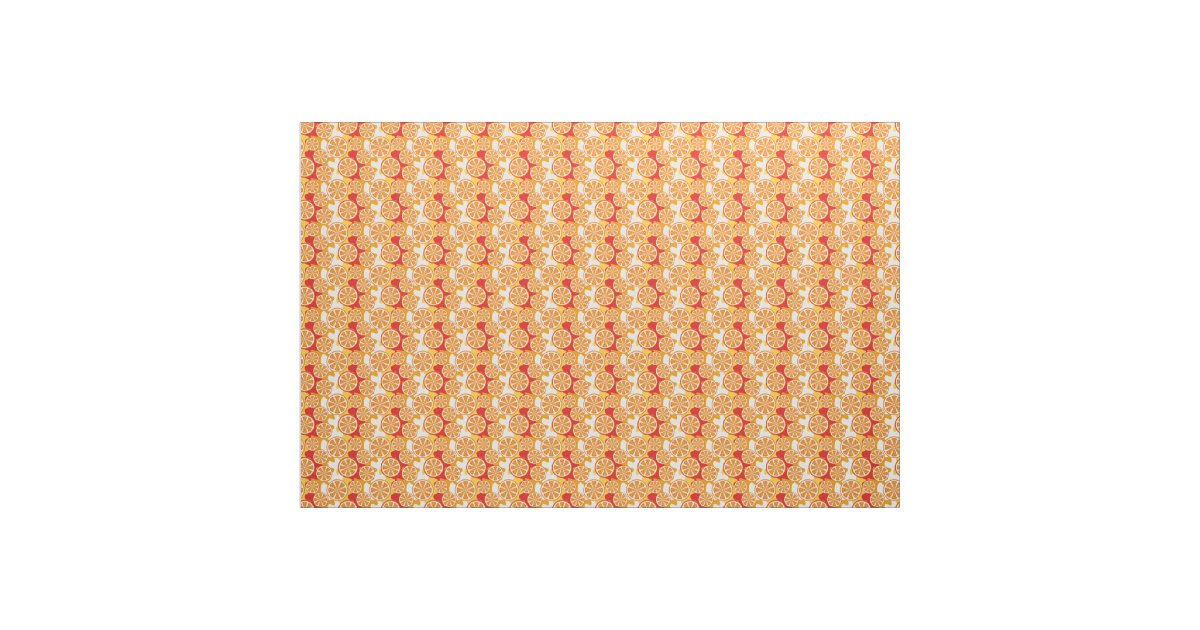 Orange pattern fabric | Zazzle