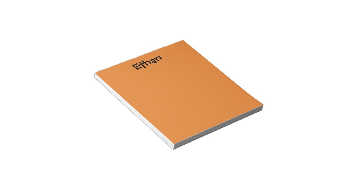 Orange Personalized Notepad | Zazzle