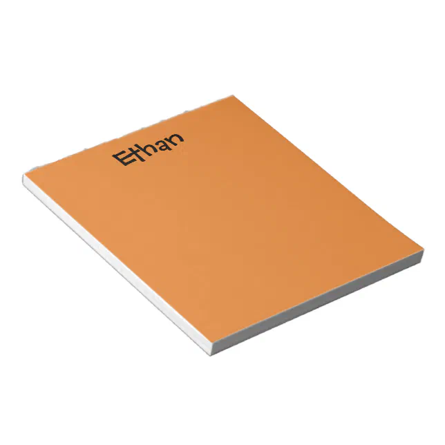 Orange Personalized Notepad | Zazzle