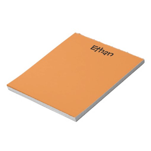 Orange Personalized Notepad | Zazzle