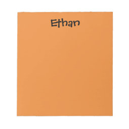 Orange Personalized Notepad | Zazzle