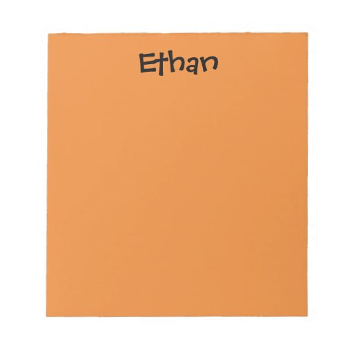 Orange Personalized Notepad | Zazzle
