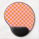 Orange + Pink Check Checkered Checkerboard Pattern Gel Mouse Pad | Zazzle