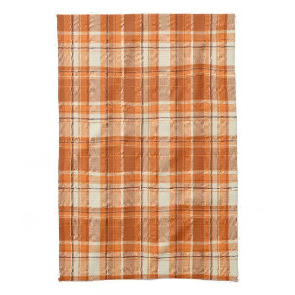 Orange plaid fabric | Zazzle