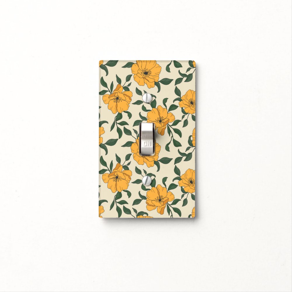 Orange Poppy Flower Light Switch Cover Single Rocker sold by Prior ...