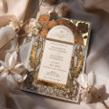 Orange Poppy Wedding Foil Art Nouveau Mucha Foil Invitation | Zazzle