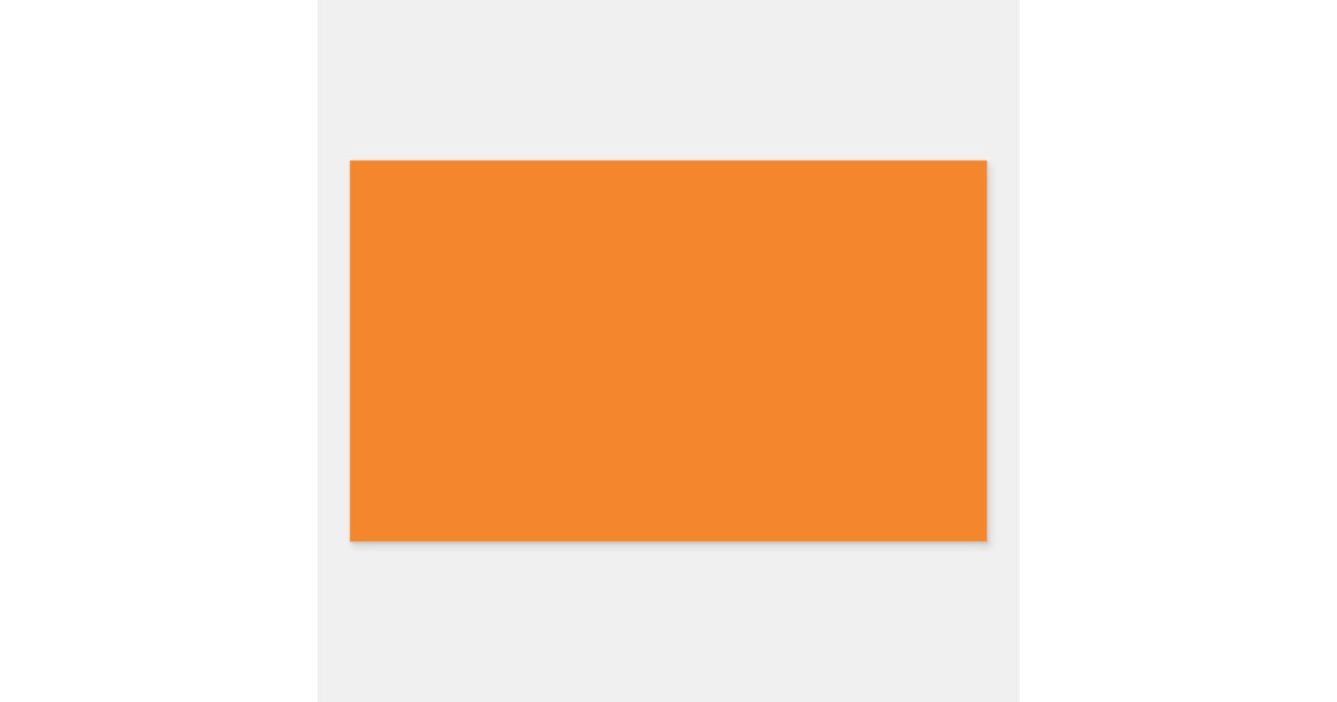 Orange Rectangle Sticker | Zazzle