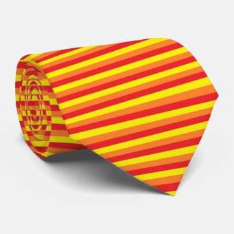 Orange, Red and Yellow Stripes Tie | Zazzle