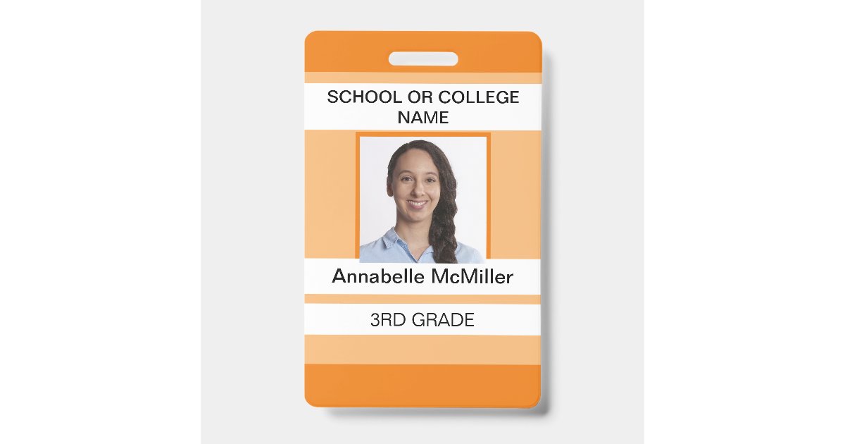 Orange Simple Teacher Badge | Zazzle
