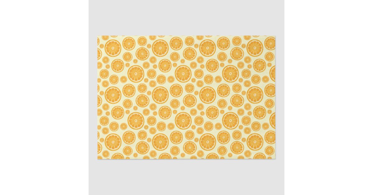 Orange Slice Citrus Fruit Tissue Paper | Zazzle