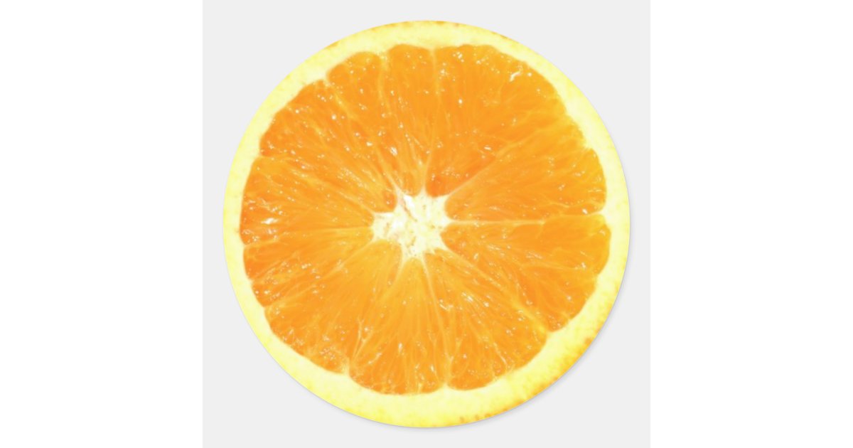 Orange Slice Classic Round Sticker | Zazzle