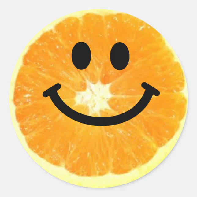 Orange Slice Classic Round Sticker | Zazzle