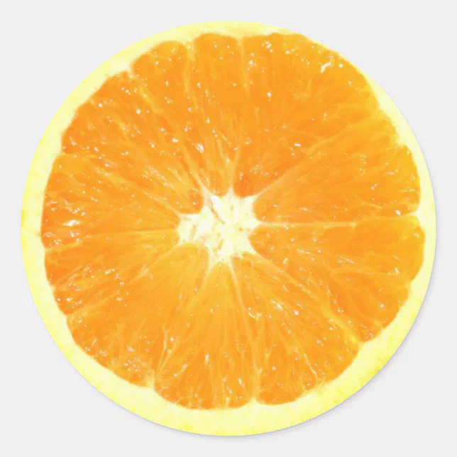 Orange Slice Classic Round Sticker | Zazzle