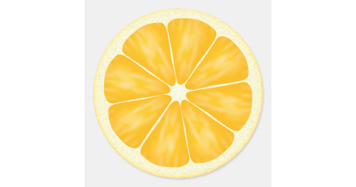 Orange slice fun food sticker | Zazzle