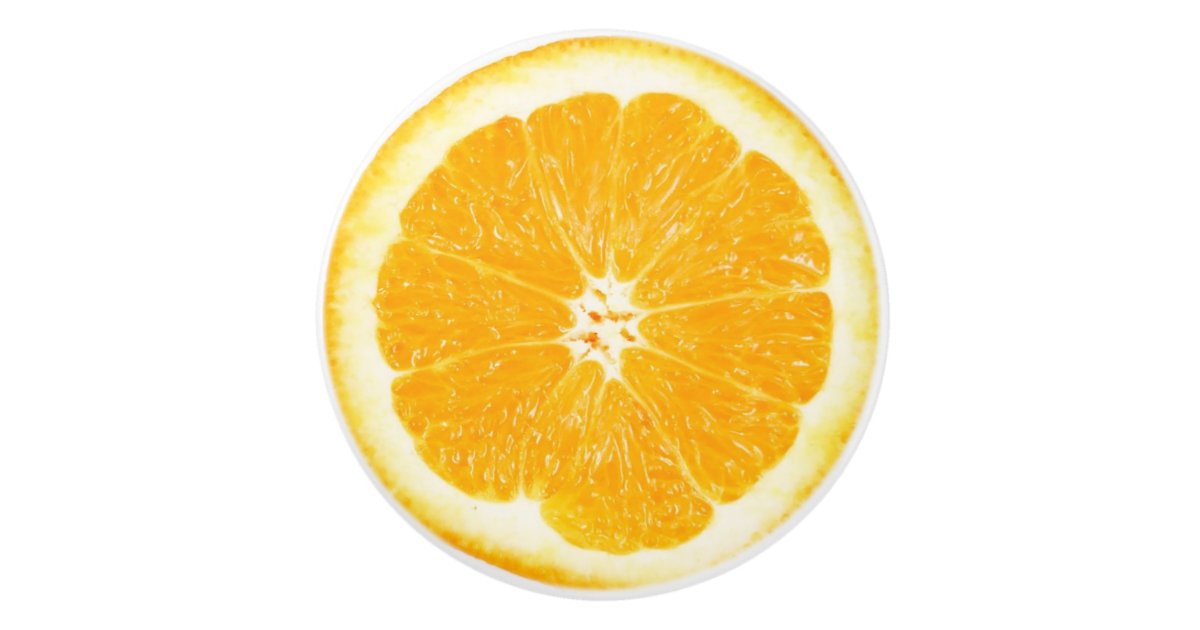 Orange Slice Kitchen Cabinet Knob | Zazzle
