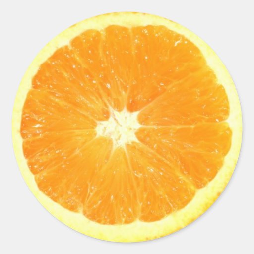 Orange Slice Classic Round Sticker | Zazzle