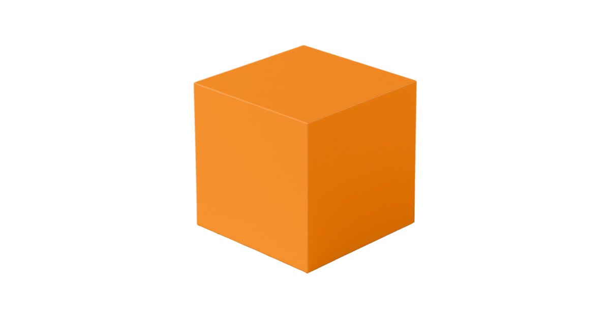 Orange Solid Color Photo Cube | Zazzle
