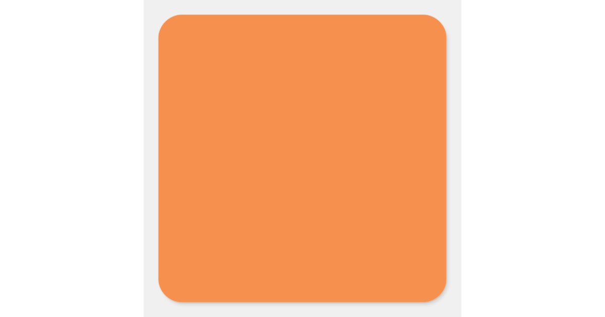 Orange Square Sticker | Zazzle