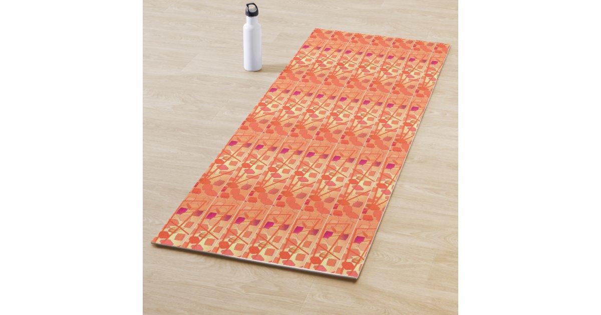 Orange Sunshine exercise mat | Zazzle