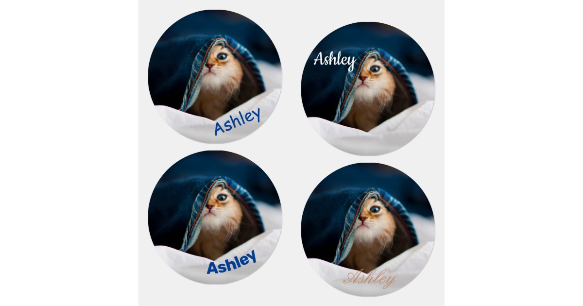 Orange Tabby Cat Labels | Zazzle