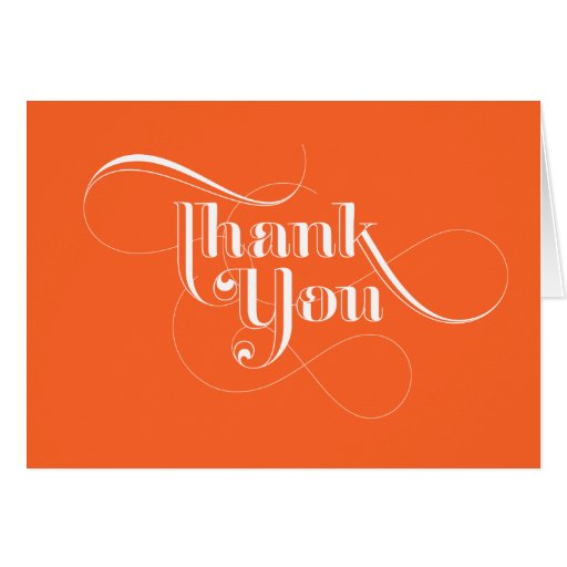 Orange Thank You Cards | Zazzle