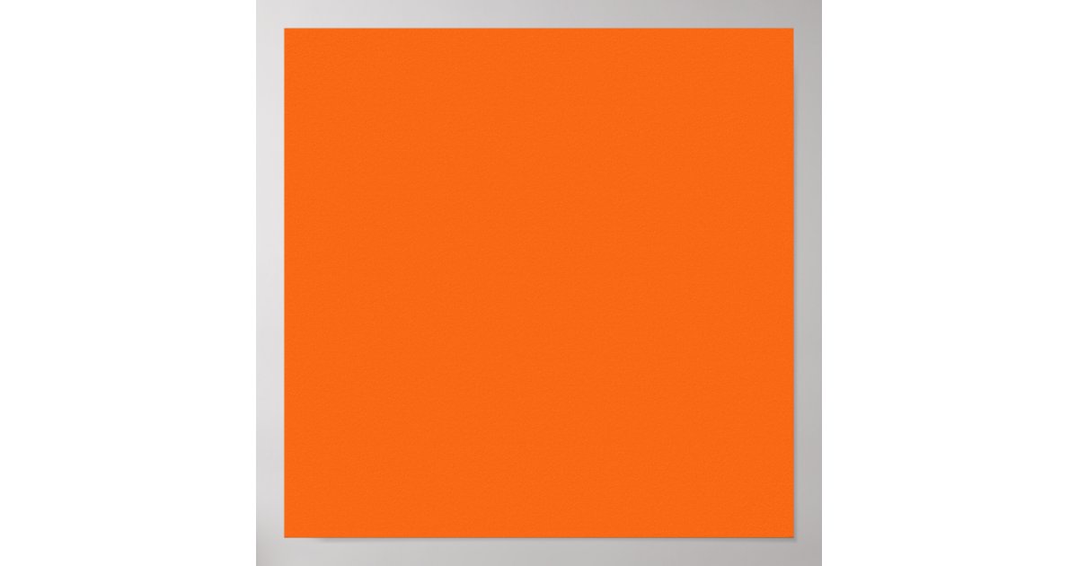 Orange Tiger Solid Color Poster | Zazzle