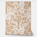 Orange Tree Burnt Orange Acanthus Orchard Morris Wallpaper | Zazzle