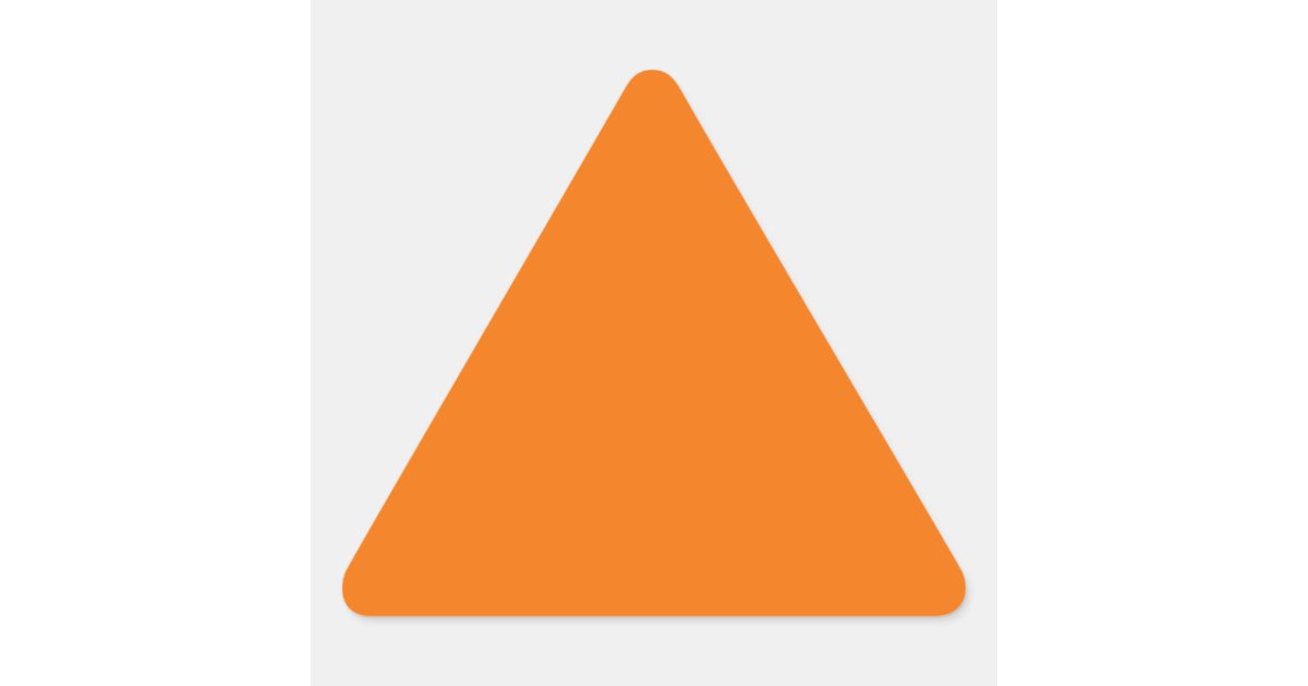 Orange Triangle Sticker | Zazzle