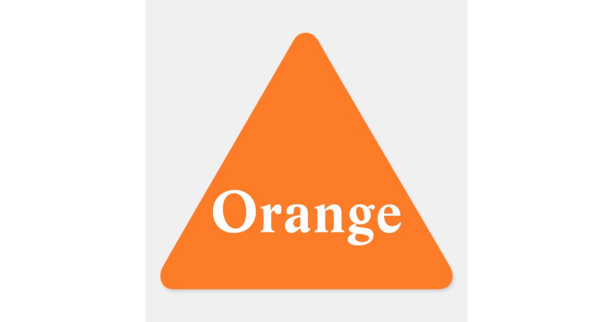 Orange Triangle Sticker | Zazzle.com