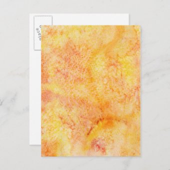 Orange Watercolor Background Postcard | Zazzle