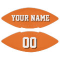 ORANGE WHITE AND BLACK Custom Football | Zazzle
