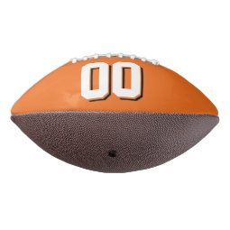 ORANGE WHITE AND BLACK Custom Football | Zazzle