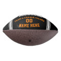 Orange White Black or Customize Your Own Football | Zazzle